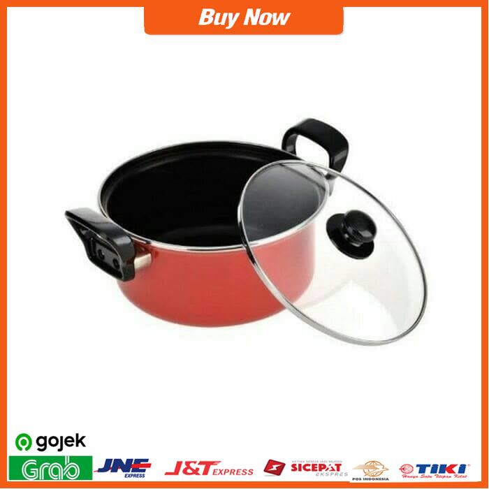 Jual PANCI DUTCH OVEN PANCI REBUS GORENG TUTUP KACA TEFLON ANTI LENGKET ...