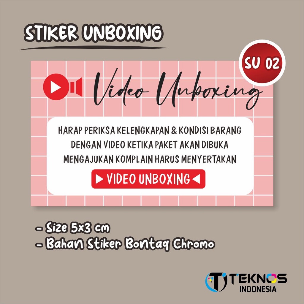 Jual STICKER PERINGATAN BUKA PAKET - STIKER LABEL VIDEO UNBOXING READY ...