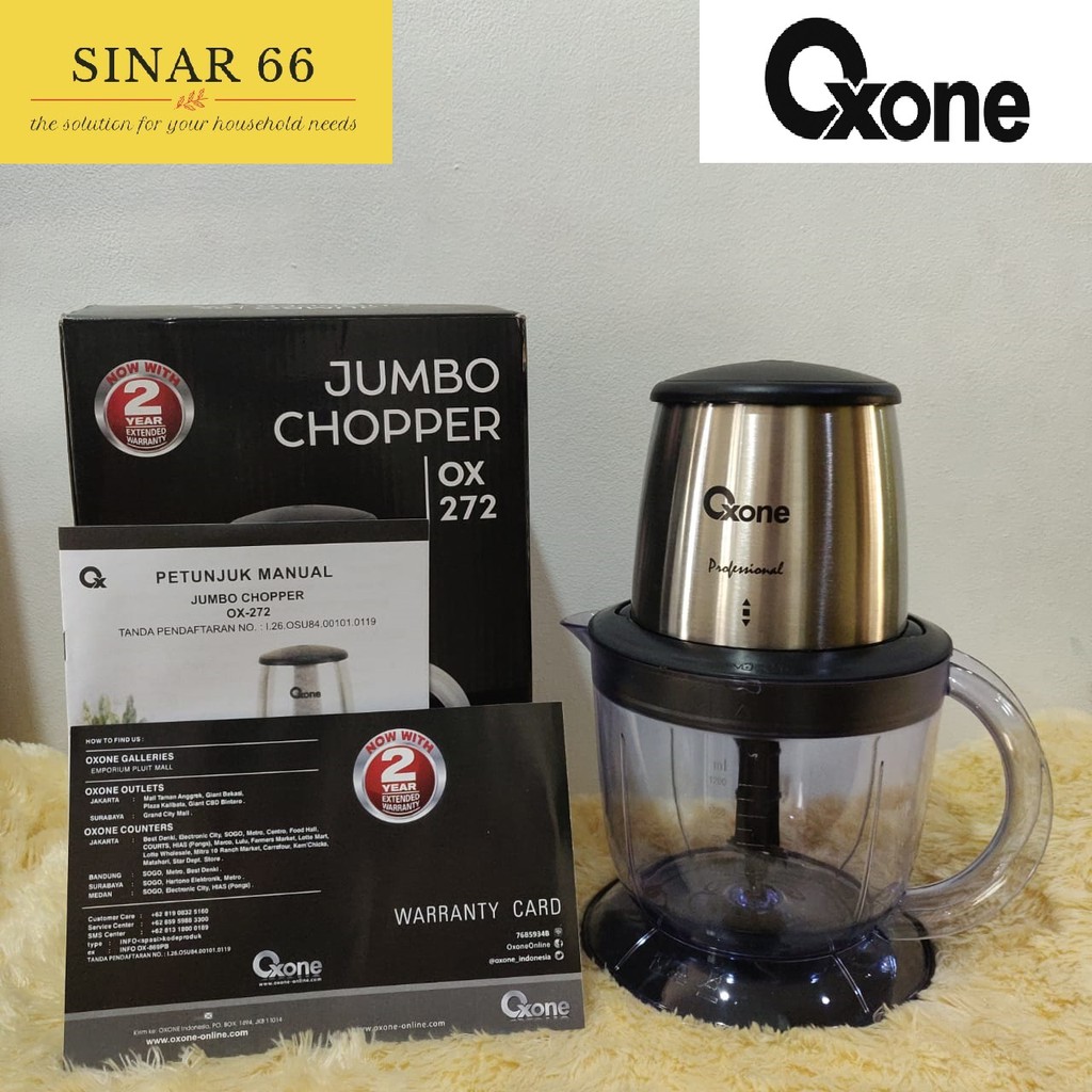 Jual OXONE PROFESSIONAL JUMBO CHOPPER FOOD PROCESSOR OX-272 OX272 | Shopee Indonesia
