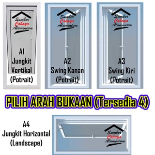 Jual JENDELA ALUMINIUM 30X120 CASEMENT BOVENLI WINDOW KUSEN KESMEN ...
