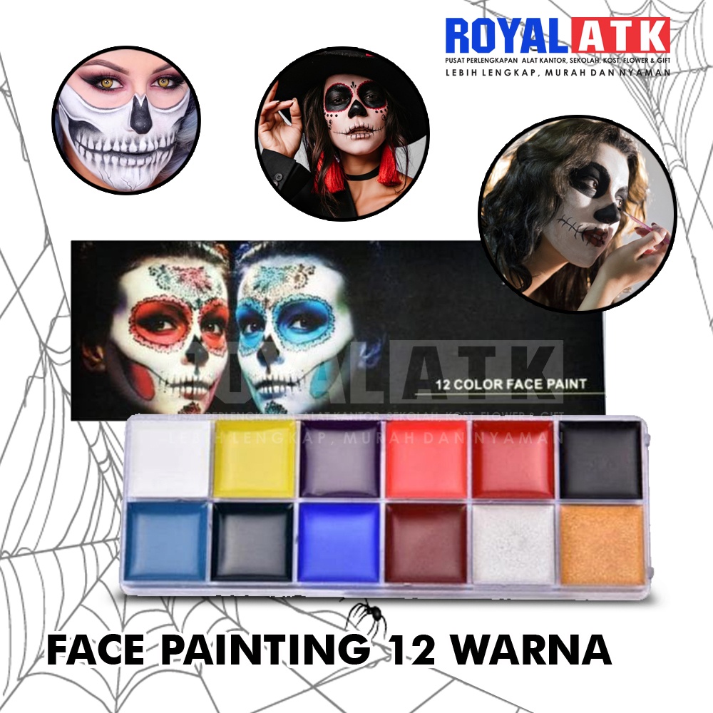Jual 12 Color Face Painting Oil Based & Body Painting Cat Wajah dan ...