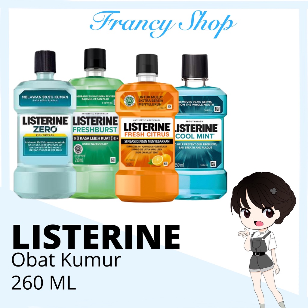 Jual Listerine Cool Mint / Fresh Burst / Fresh Citrus / Zero Obat Kumur ...