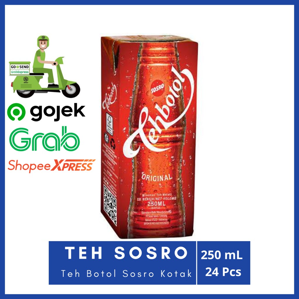 Jual Sosro Teh Botol Sosro Kotak 250 mL / 24 Pcs | Shopee Indonesia