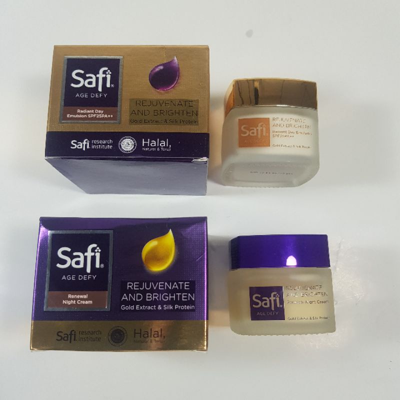 Jual Krim Siang dan Malam Safi Age Defy Rejuvenate Brighten Day (40gr ...