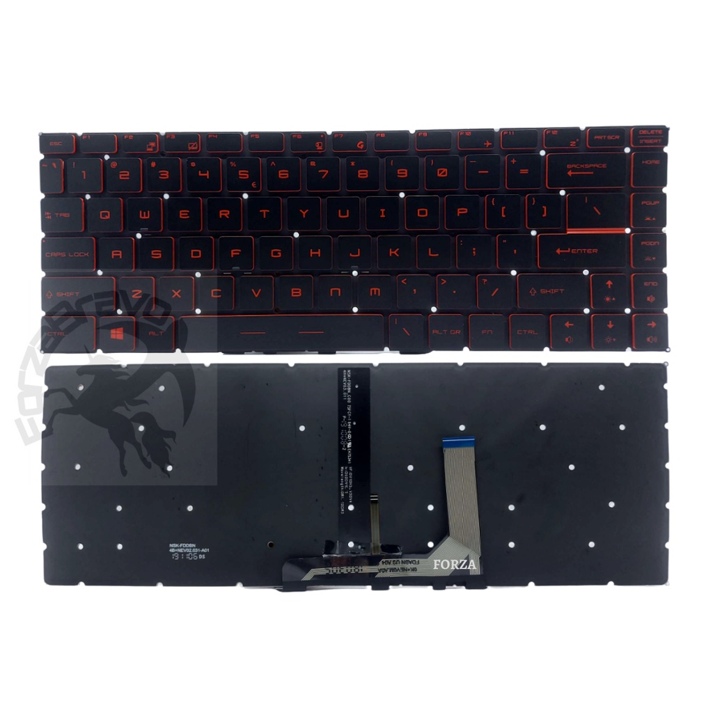 Jual MSI Keyboard Laptop Fit GF63 8RC GF63 8RD MS-16R1 MS-16R3 9S7 ...