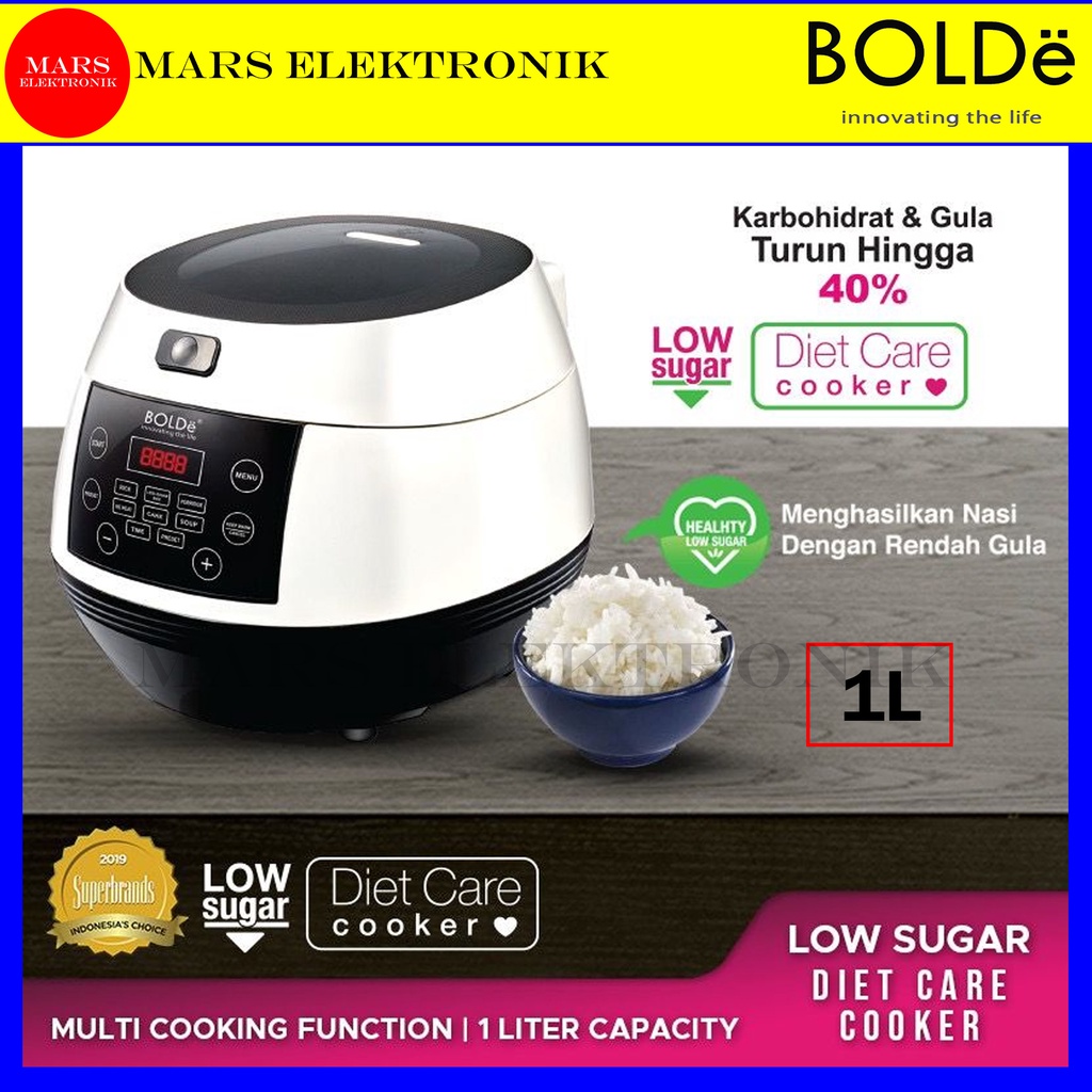 Jual RICE COOKER BOLDE SUPER COOK LESS SUGAR / KAPASITAS 1 LITER / RICE ...