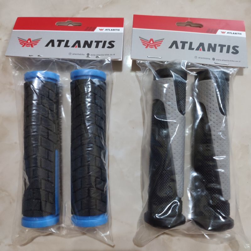 Jual HANDGRIP ATLANTIS WARNA BAHAN KARET HANDLE GRIP SEPEDA MTB LIPAT ...