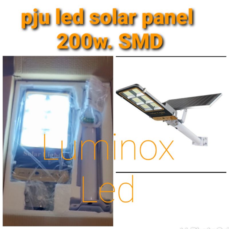 Jual lampu pju led solar panel 200w 200watt jalan led street light ...
