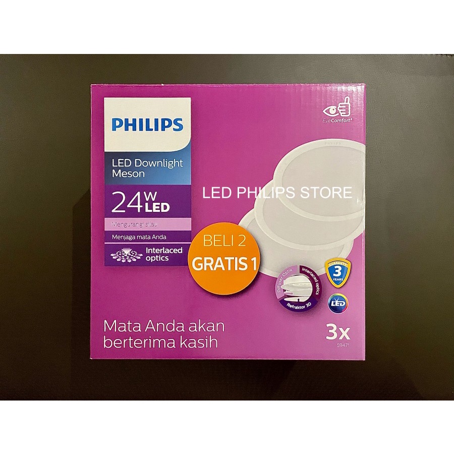 Jual Philips Led Downlight Multipack Paket Meson 24W 24Watt 24 W 24 ...