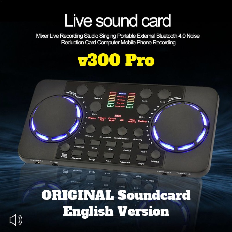Jual Audio Bluetooth Soundcard V300 Pro Live Microphone - SUNSKI ...