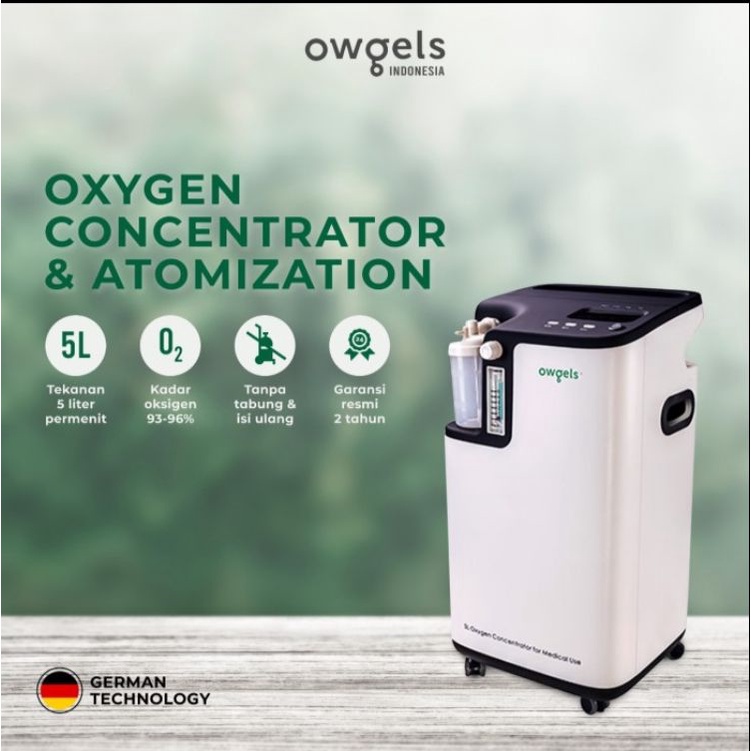 Jual Mesin Oksigen 5 Liter Owgels Oxygen Concentrator 5Lpm 93-96% ...