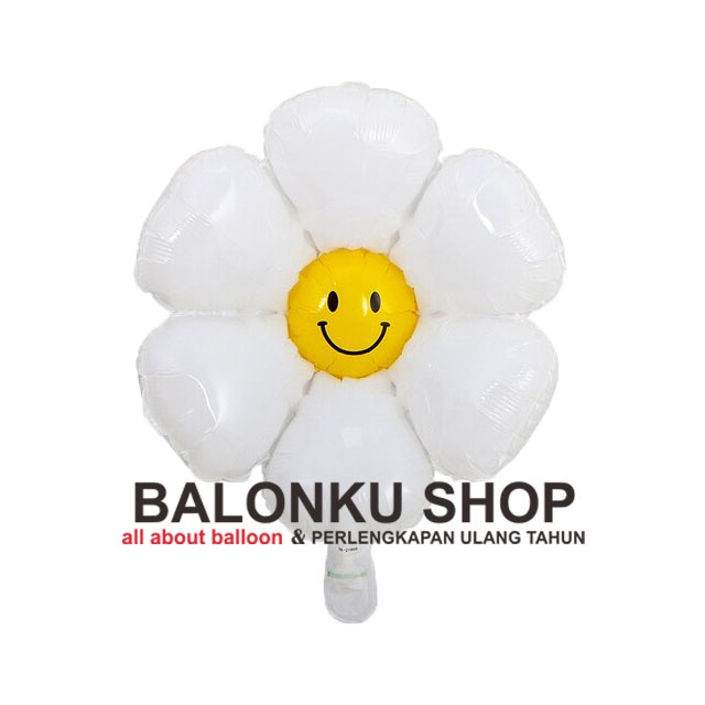 Jual Balon Foil Bunga Matahari / Balon Bunga Daisy / Balon Bunga Putih ...