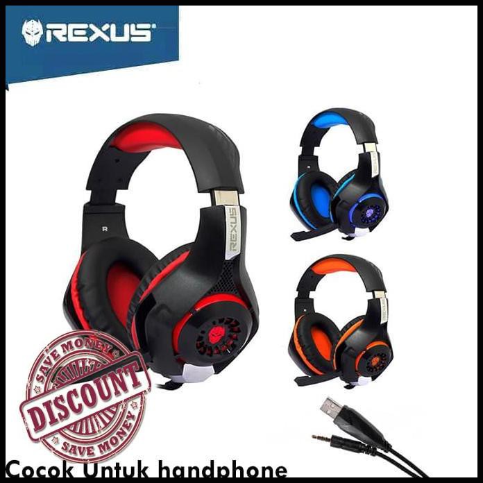 Jual Rexus F55 Headset Gaming Vonix With Mic Led F-55 - Biru Termurah ...