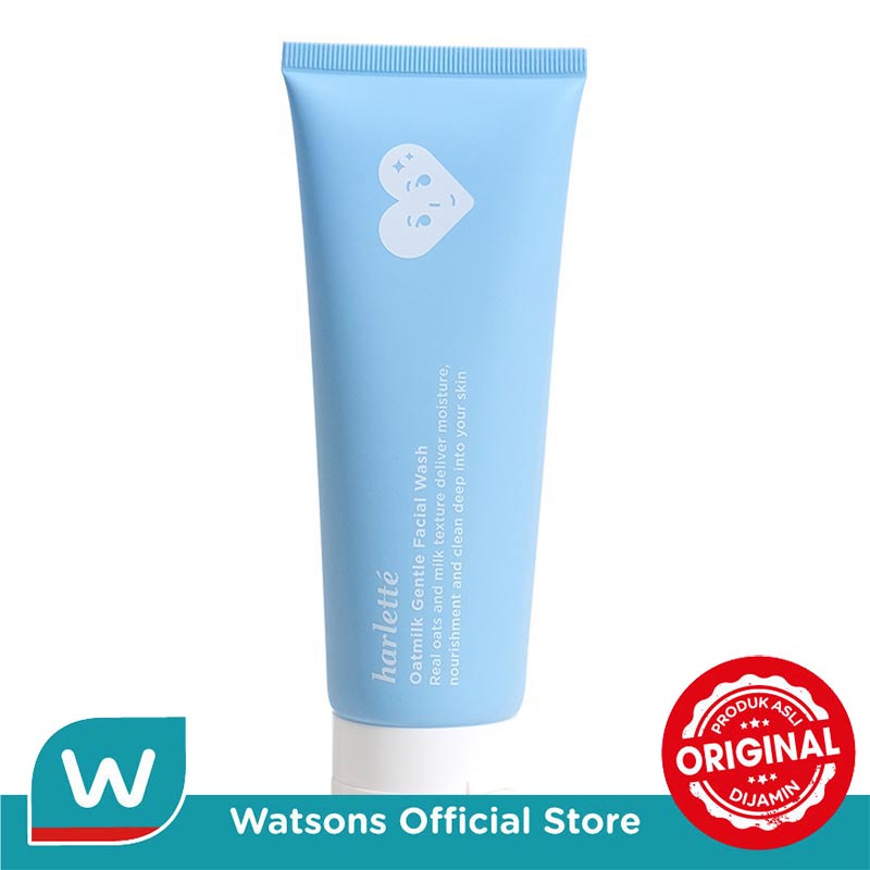 Jual Harlette Oatmilk Gentle Facial Wash | Sensitive, Dry, Combination ...