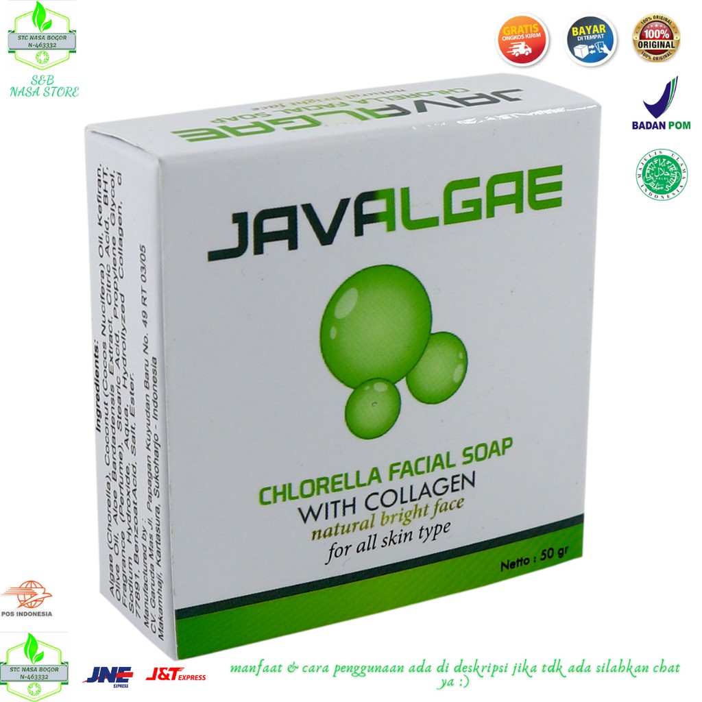 Jual Sabun Collagen Javalgae Nasa Perawaatan Wajah Cuci Muka Temurah ...