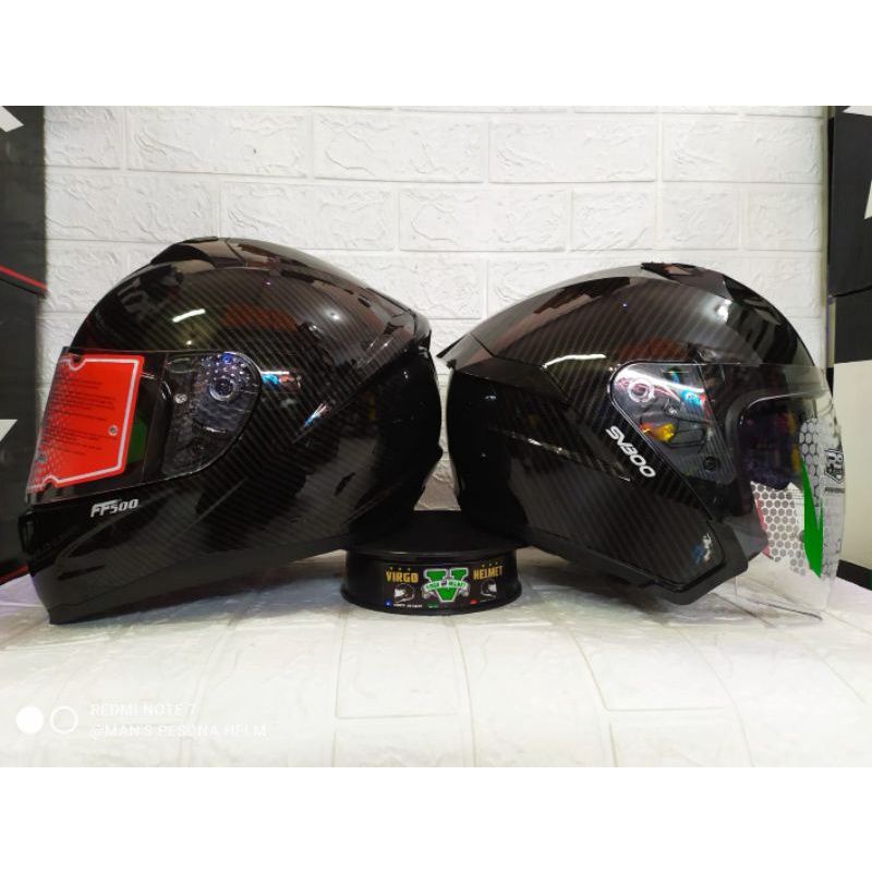Jual HELM COUPLE RSV FF500 & RSV SV300 MOTIF CARBON GRAFHIC TERMURAH ...