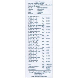 Jual software struk toko penjualan dan pembelian barang suport barcode ...