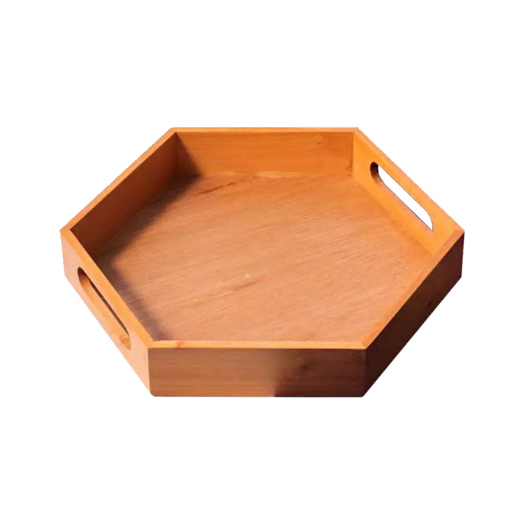 Jual Talam Kayu Sisi Enam | Hexagonal Wooden Tray | Baki Kayu Sisi Enam ...
