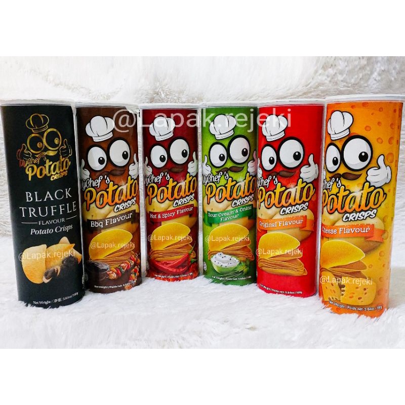 Jual Mychef's Potato Crisps 160gram / Black Truffle Potato / Bbq Potato ...