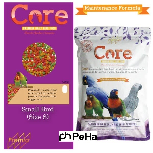 Jual Premia Core S Pakan All-in-One Burung Parkit Lovebird 800 gram ...