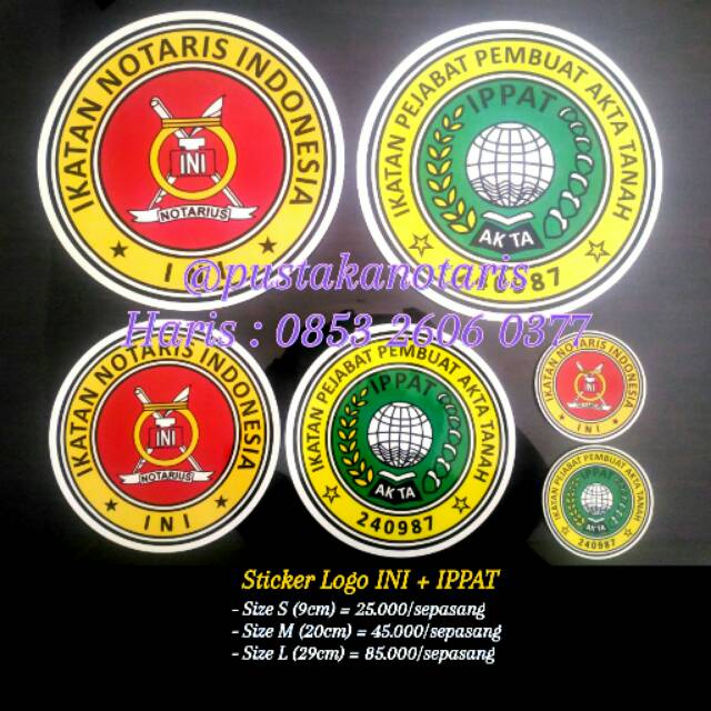 Jual Sticker Logo Notaris - PPAT aneka ukuran | Shopee Indonesia
