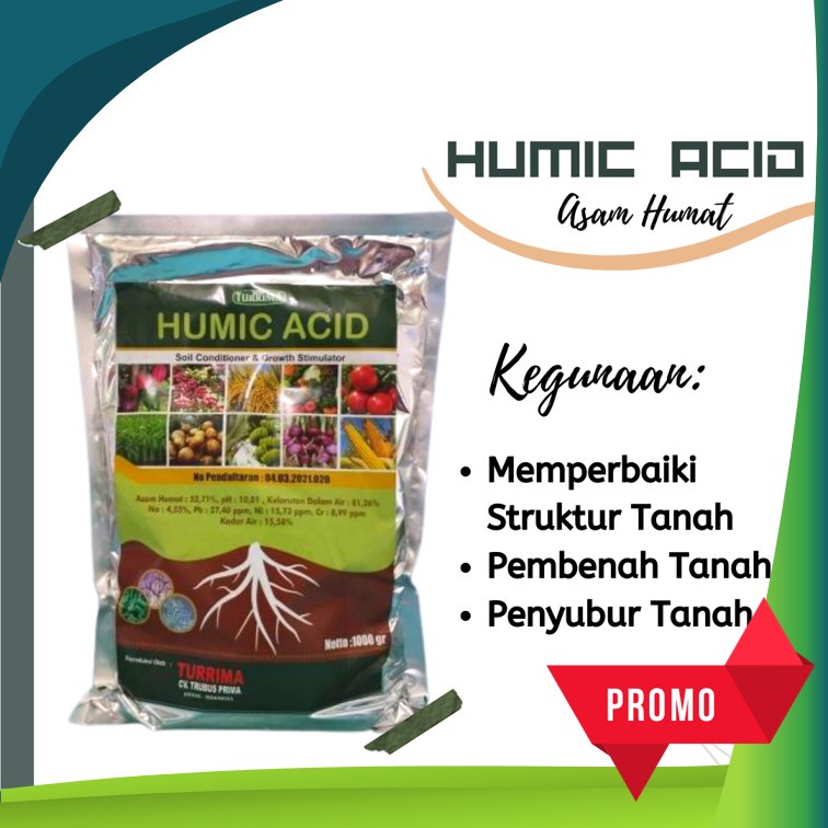 Jual pupuk asam humat terbaik , BISA COD Nutrisi asam humat 1 KG, Pupuk Pembenah tanah Nutricid ...