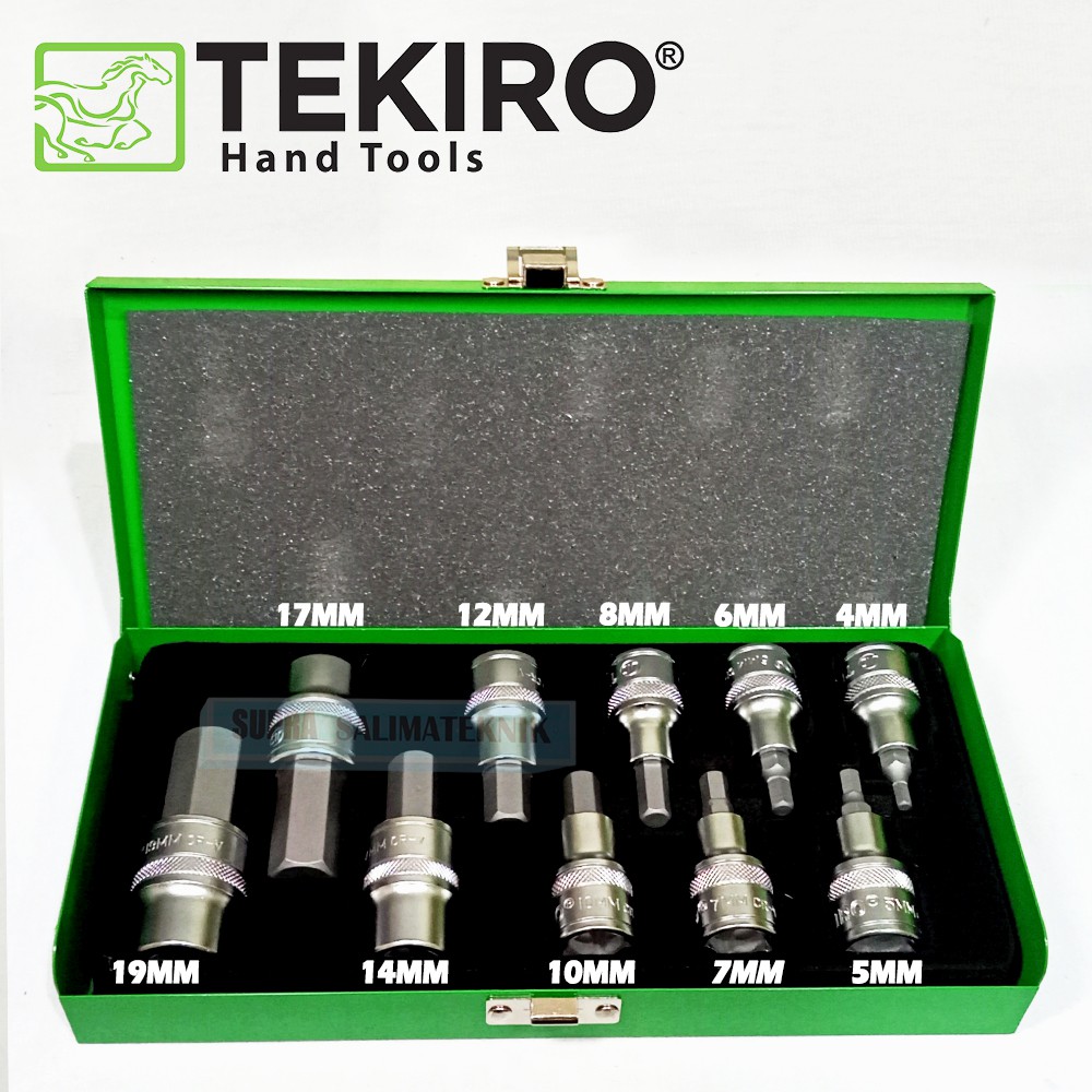 Jual TEKIRO Hex BIt Socket Set 11pcs H4-H19 - Mata Soket L Set 11 Pcs 1 ...