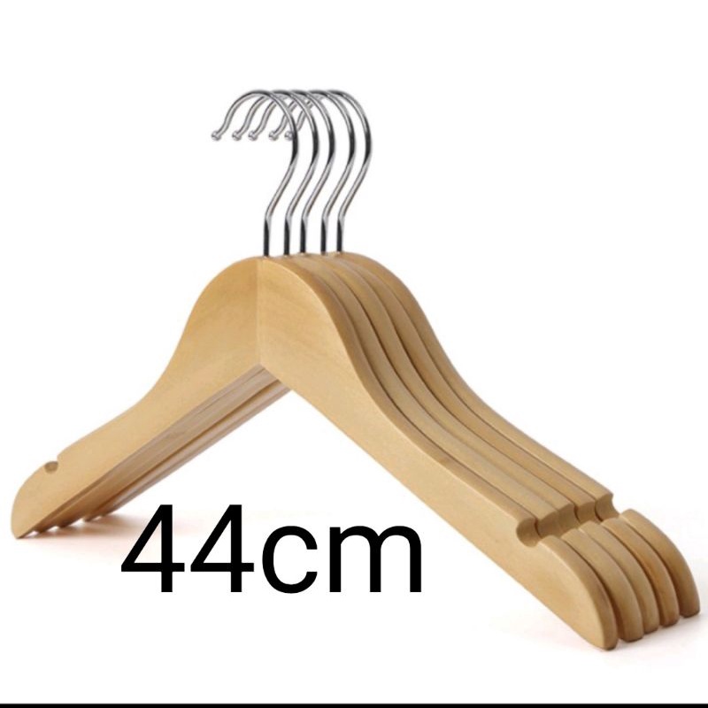 Jual Hanger kayu Dewasa (Wood) warna Natural / Gantungan baju | Shopee ...