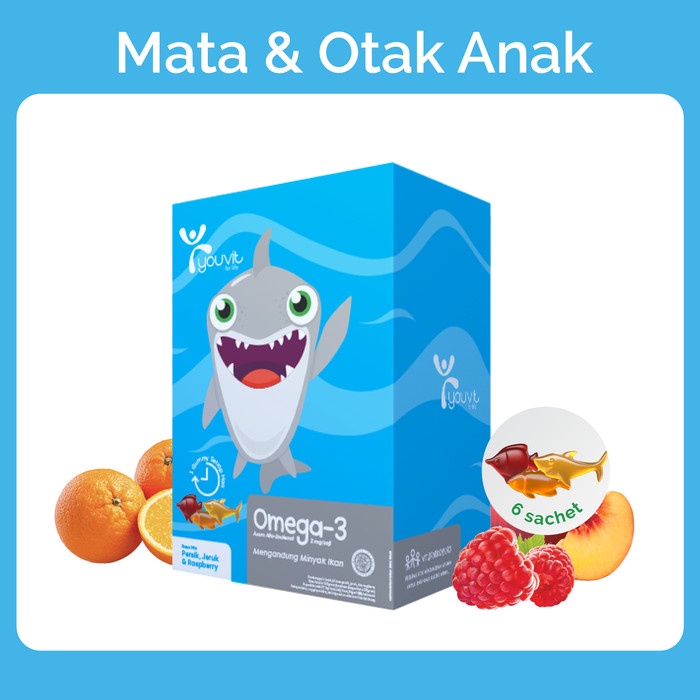 Jual Paket 6 Youvit Multivitamin Omega-3 Anak Paket DHA, EPA dan ALA ...