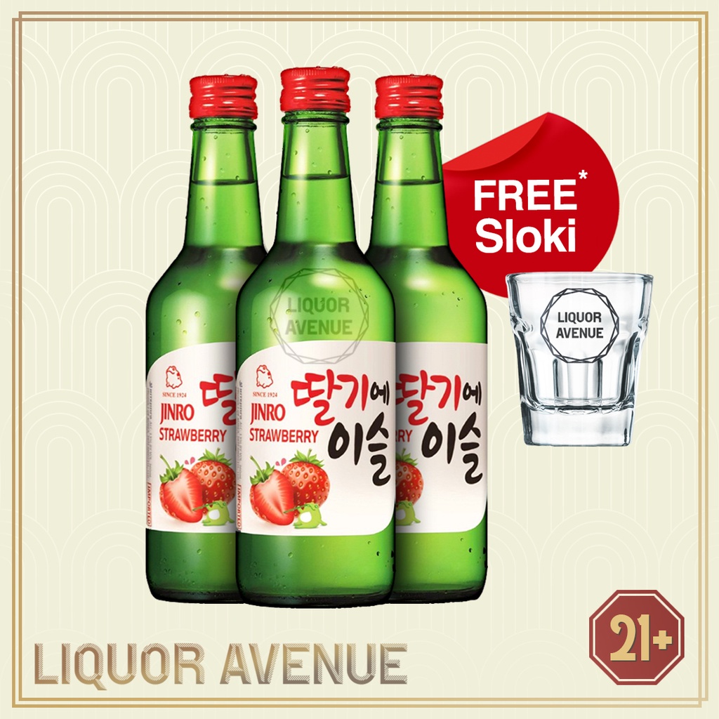 Jual JINRO Chamisul Strawberry Soju 360ml Triple Bottle Promotion - 3 Botol | Shopee Indonesia