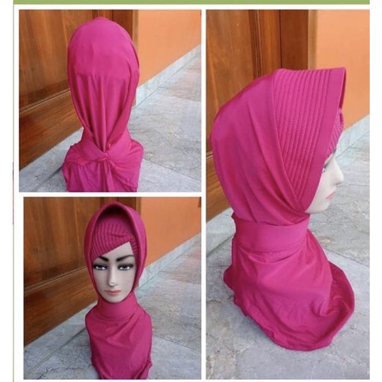 Jual Jilbab PSR YKB Bhayangkari Antem (Anti Tembem) Warna Pink Fanta ...