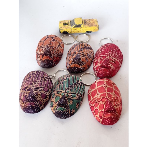 Jual GANTUNGAN KUNCI TOPENG WAYANG BATIK LUKIS ASLI | Shopee Indonesia