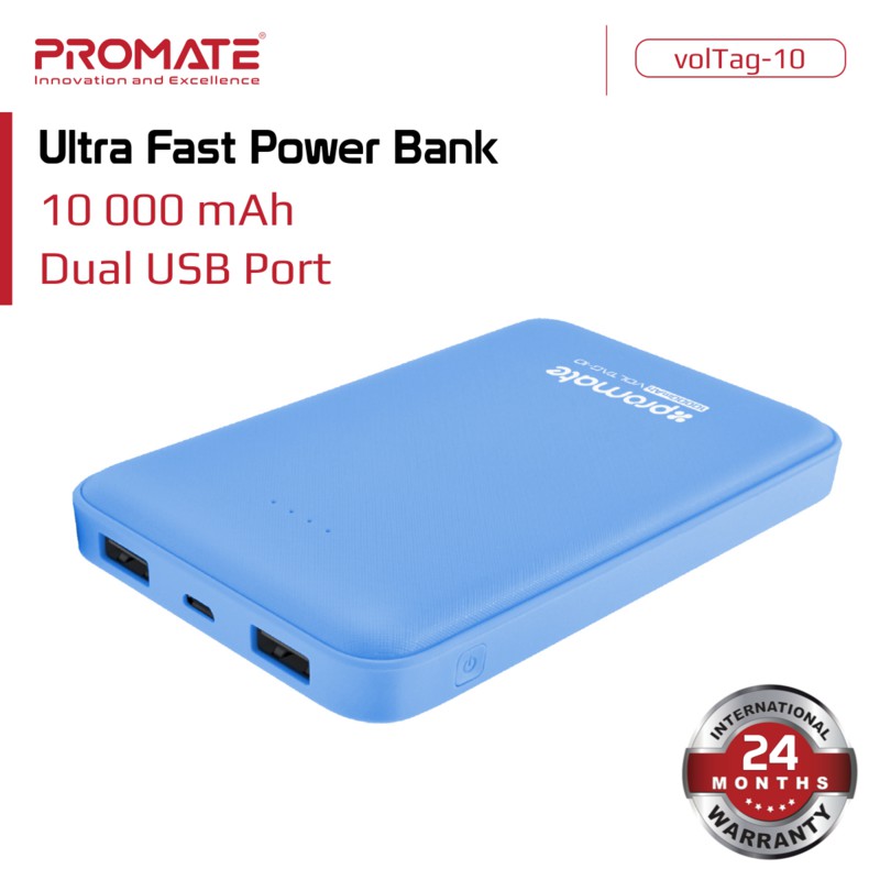 Jual Promate Power Bank 10000 mAh Ultra Fast - volTag-10 Powerbank ... Jual Promate Power Bank 10000 mAh Ultra Fast - volTag-10 Powerbank ...