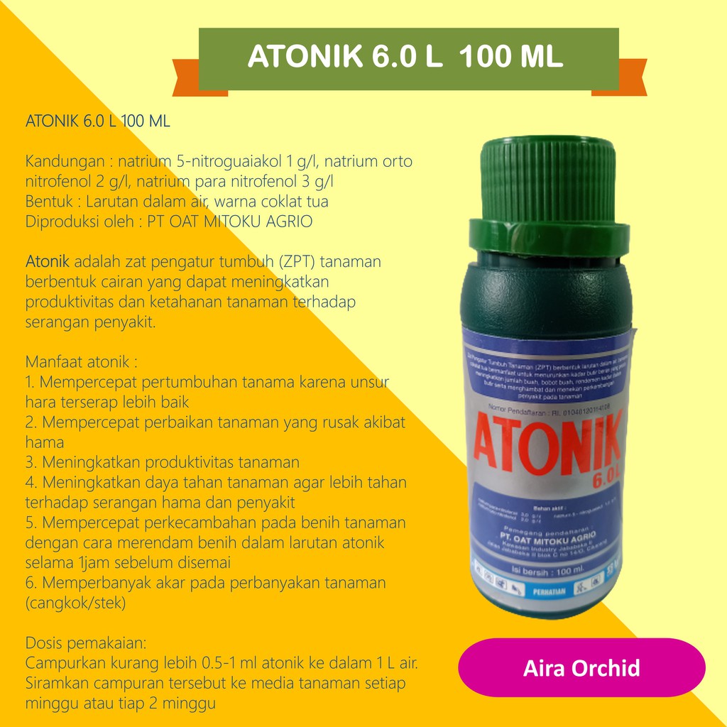 Jual ZAT PENGATUR TUMBUH ZPT ATONIK 100 ML | Shopee Indonesia