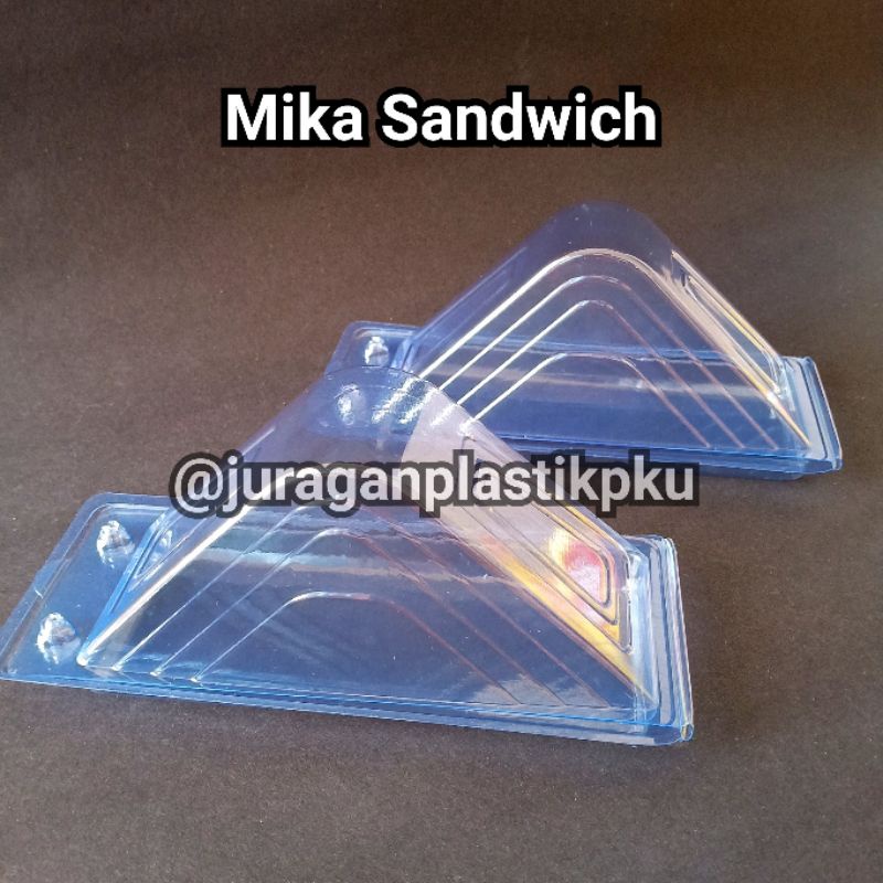 Jual Mika Sandwich isi 50 pcs/pack | Wadah Tempat Roti Bakar Segitiga ...