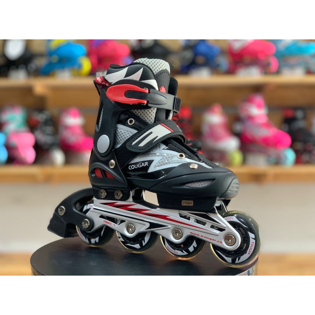 Jual Sepatu Roda Anak Inline Skate Cougar MZS835L Hitam Putih | Shopee ...