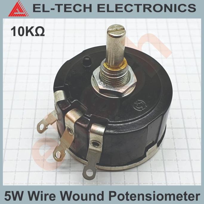 Jual 10K 10 K ohm 5W Wire Wound Potentiometer Potensiometer Potensio ...