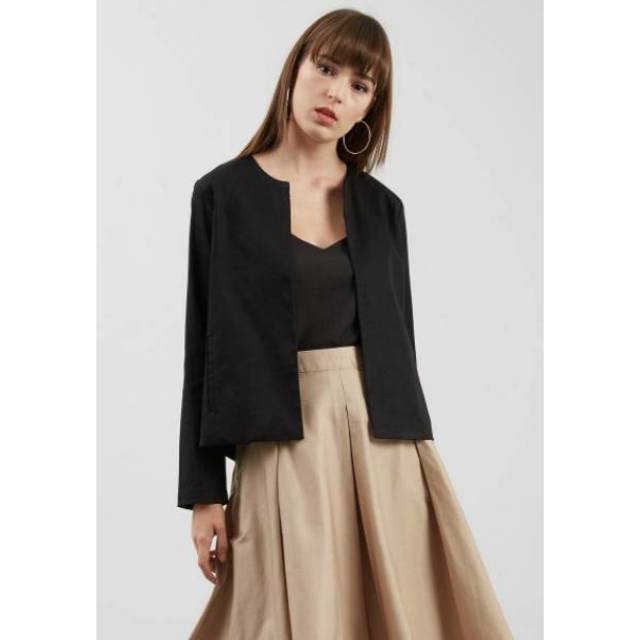 Jual Blezer Hitam Polos Kantoran Blazer Sidang Outer Blazer office ...