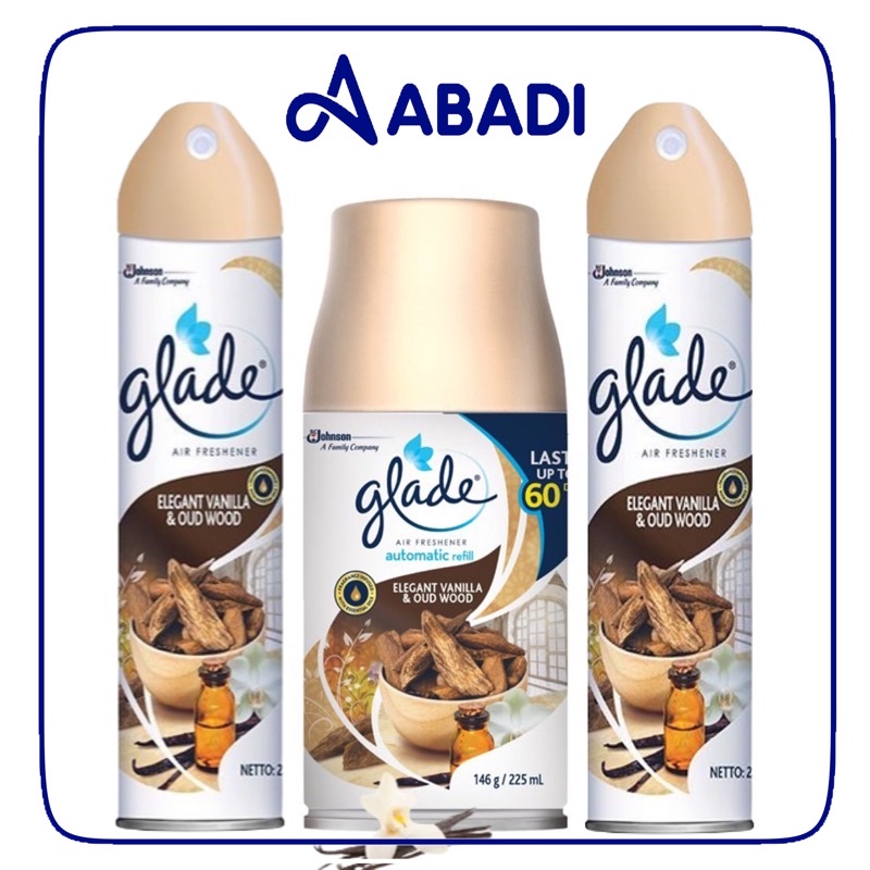 Jual GLADE Automatic Refill VANILLA OUD WOOD SPRAY 225ML Pengharum Ruangan Refill | Ocean Escape ...