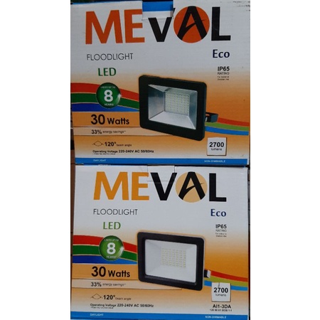 Jual lampu led floodlight meval 30 watt lampu sorot led outdoor flood ...