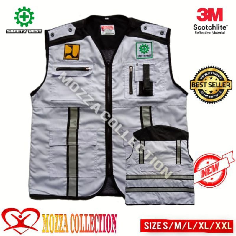 Jual ROMPI SAFETY 3M SCOTLIGHT PUTIH HITAM JAPAN DRILL-ROMPI SAFETY ...