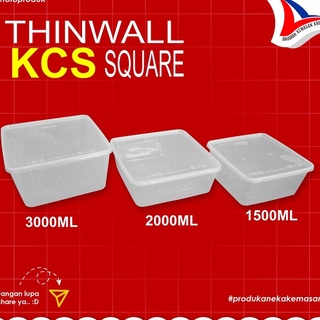 Jual THINWALL KCS SQUARE 1500 ML (25 PCS) | Shopee Indonesia