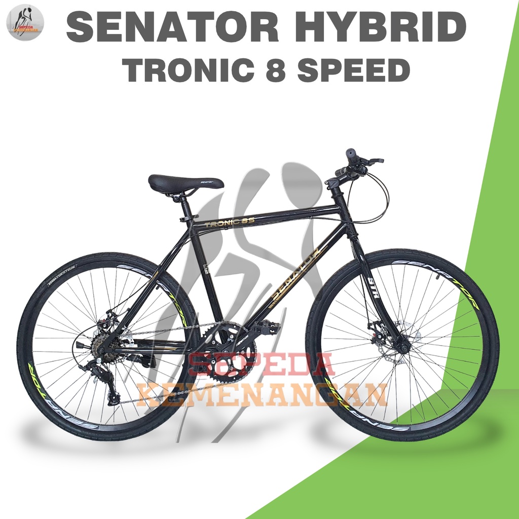 Jual SEPEDA GUNUNG MTB HYBRID SENATOR TRONIC 8 SPEED UKURAN 27,5 INCH ...