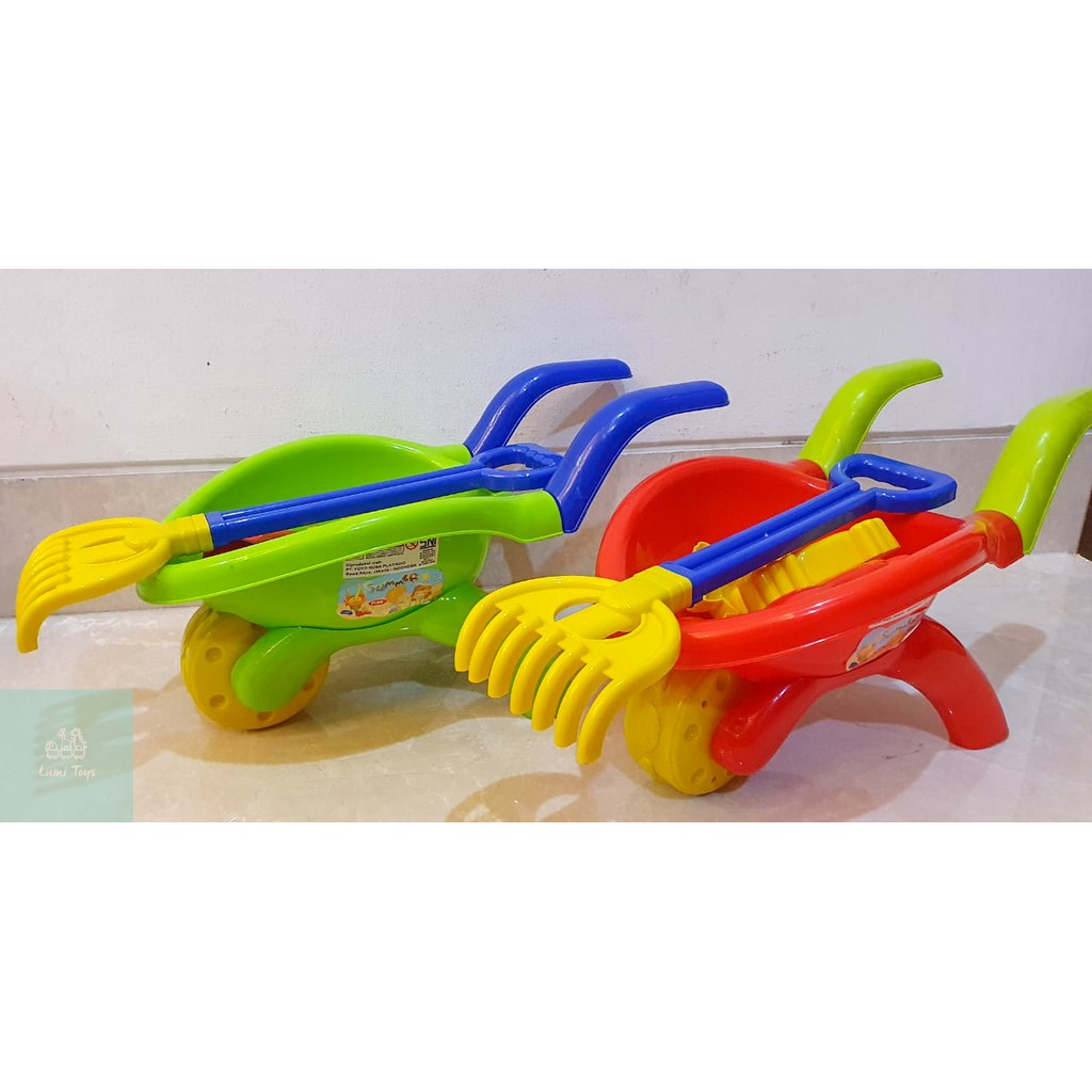 Jual Mainan Anak Gerobak Dorong Cetakan Pasir Main Pantai - Beach Tool ...