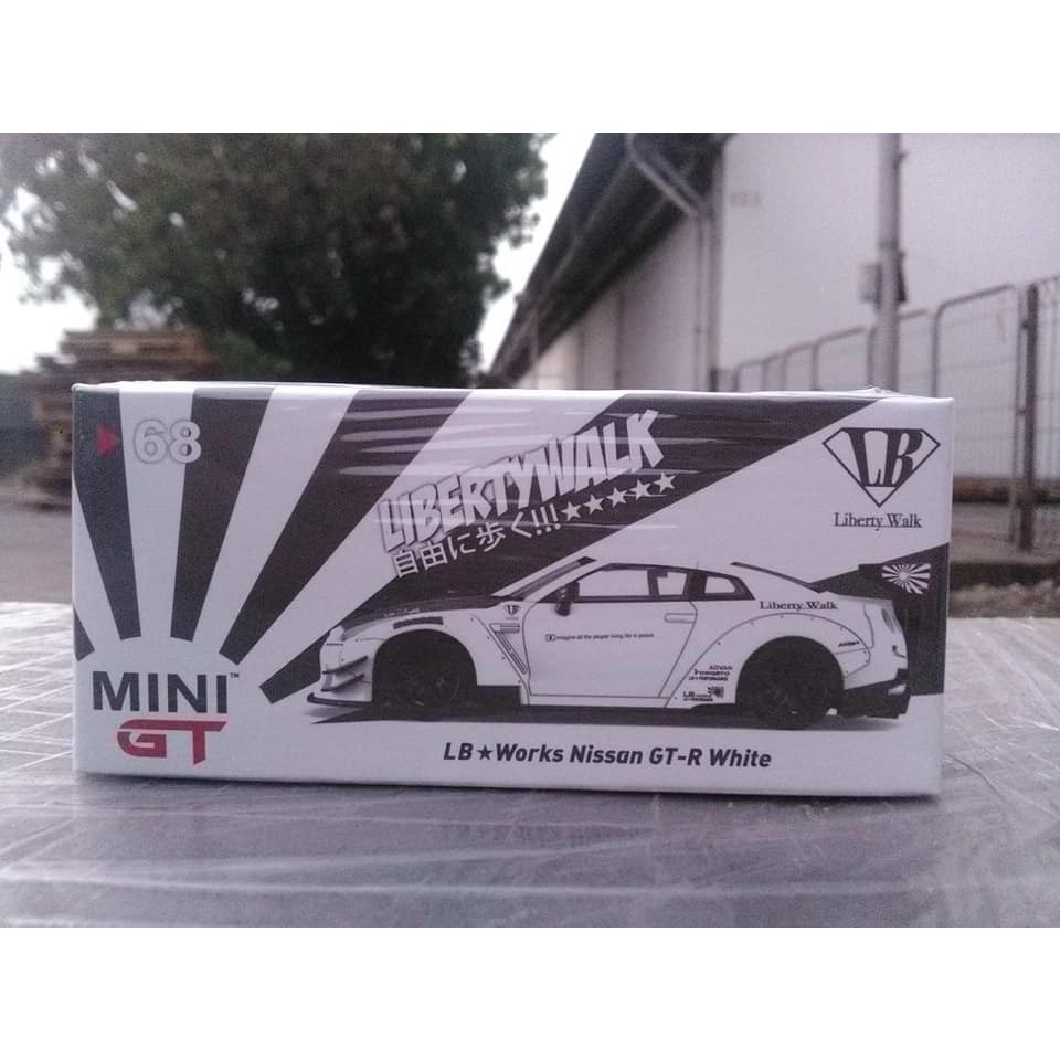 Jual MINI GT NO 68 LB WORKS NISSAN GT R35 WHITE RHD ( STIR KANAN ...