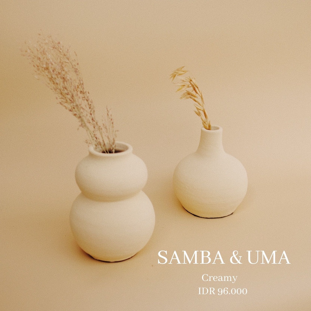 Jual Samba & Uma Vase - vas bunga estetik handmade vase aesthetic ...
