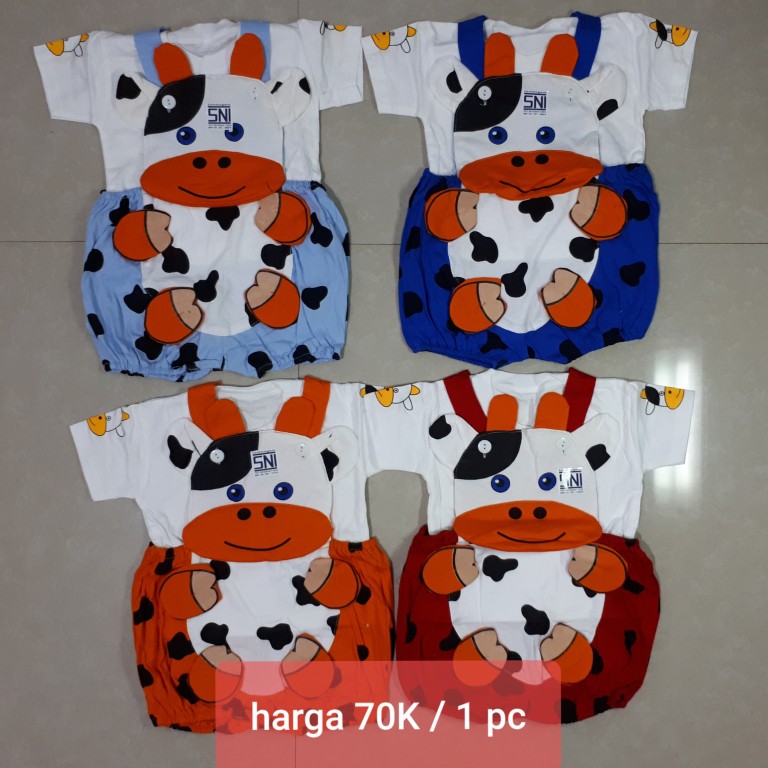 Jual Baju warepack / Baju Kodok Sapi 6 - 24 bulan | Shopee Indonesia