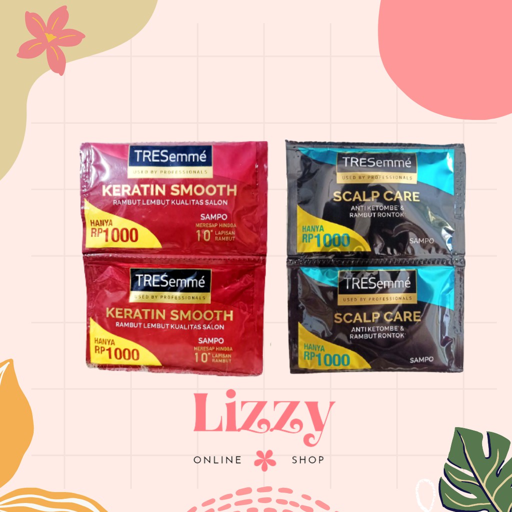 Jual Tresemme Shampo Sachet Keratin Smooth Kemasan Renceng 12x9ml ...