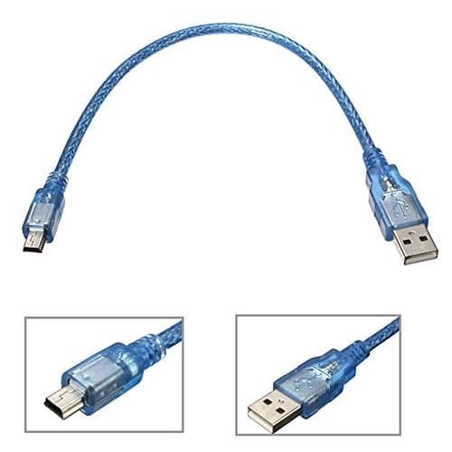 Jual Kabel Data USB A to Mini USB B Male Cable Biru Phone Arduino Nano ...
