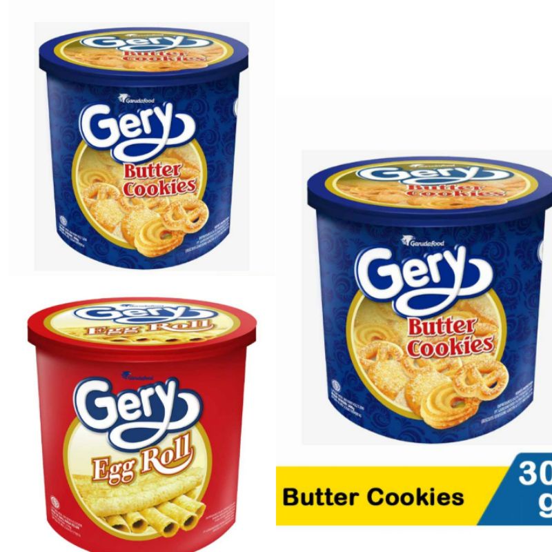 Jual GERY BUTTER COOKIES 300g & GERY EGG ROLL 210g | Shopee Indonesia